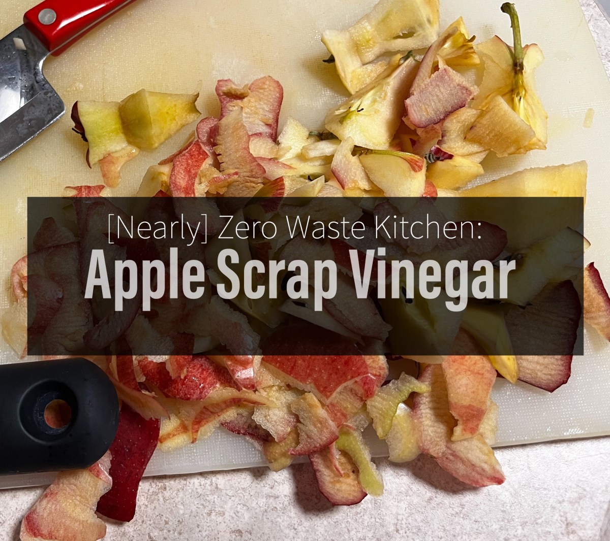 [Nearly] Zero Waste Kitchen: Apple Scrap Vinegar – No Makeup Mama